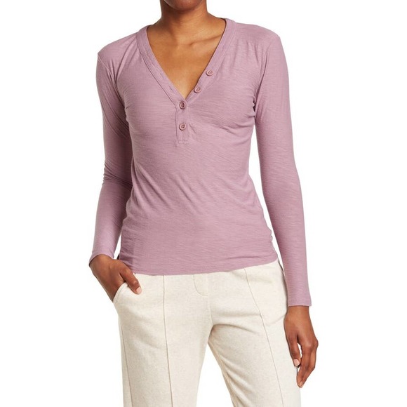 James Perse | Tops | James Perse Womens Cotton Modal Slub Jersey Long ...